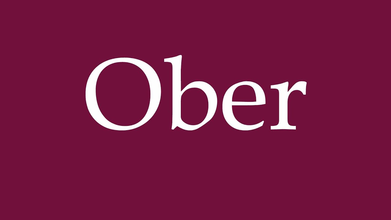 How to Pronounce ''Ober'' (Waiter) Correctly in German - YouTube