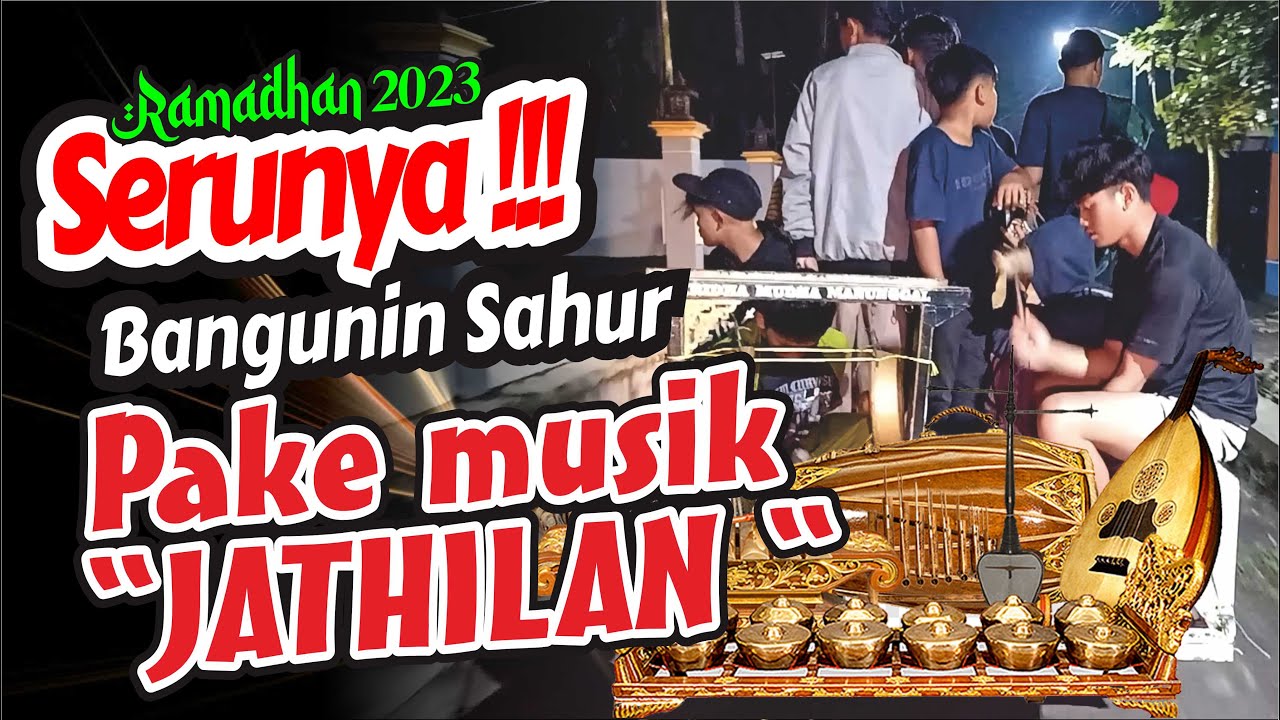 BANGUNIN SAHUR musik gamelan jathilan 👹 keliling kampung || ramadhan ...