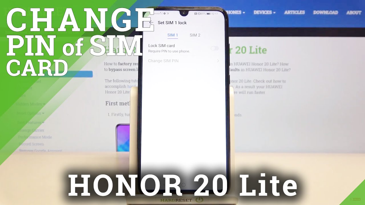 How to Remove SIM PIN From SIM Card on HUAWEI Honor 20 Lite – Disable ...