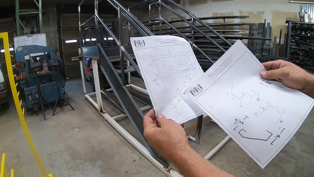 Finding stair angle and converting to handrail - YouTube