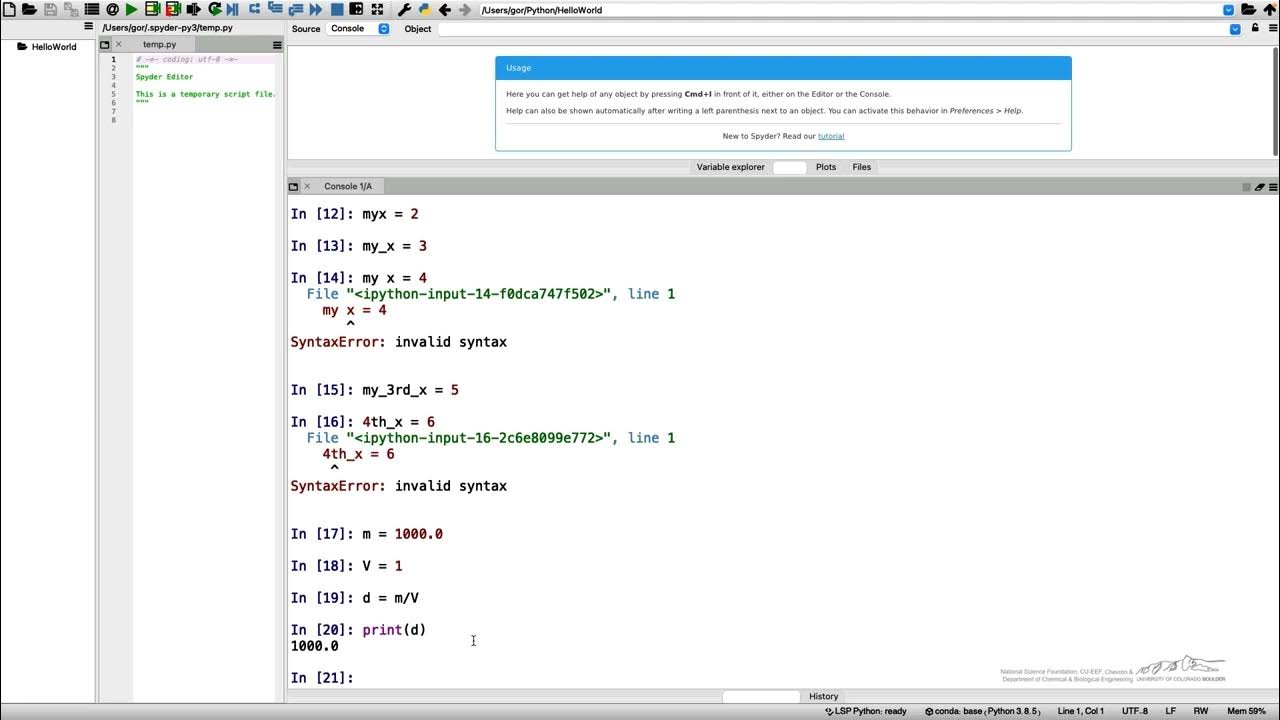 Python Lecture 3 Variables And Syntax Youtube
