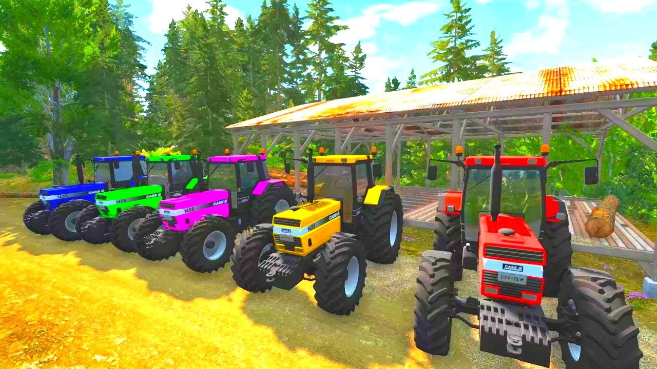 Powerful Tractors Transporting Heavy Logs from Sawmill #2 - BeamNG ...
