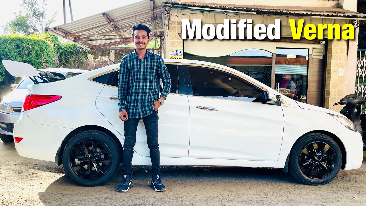 Modified Hyundai Verna with Spoiler & Lights Top Model For Sale 🔥 - YouTube