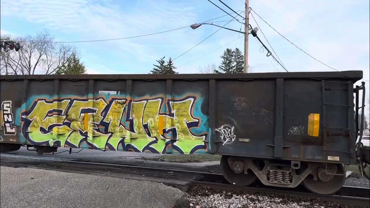 Iory T-511 ex conrail Iory 4087 leading marker lights trailing 2nd Iory 4898 trailing 3rd iory ...