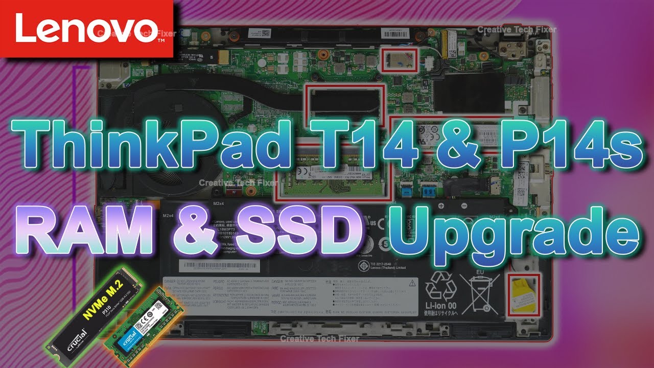 Lenovo ThinkPad T14 & P14s Gen1 RAM and NVMe SSD Upgrade | BIOS, Boot ...