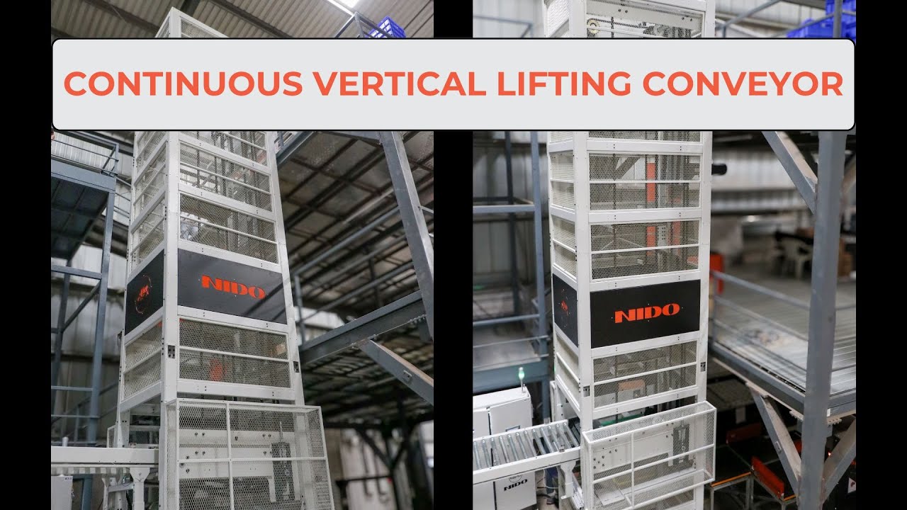 Continuous Vertical Lifting Conveyor | Conveyor Automation - YouTube