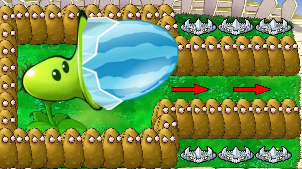Melon Pea Plants vs Team Zomboss Yeti - Plants vs Zombies Hack - YouTube