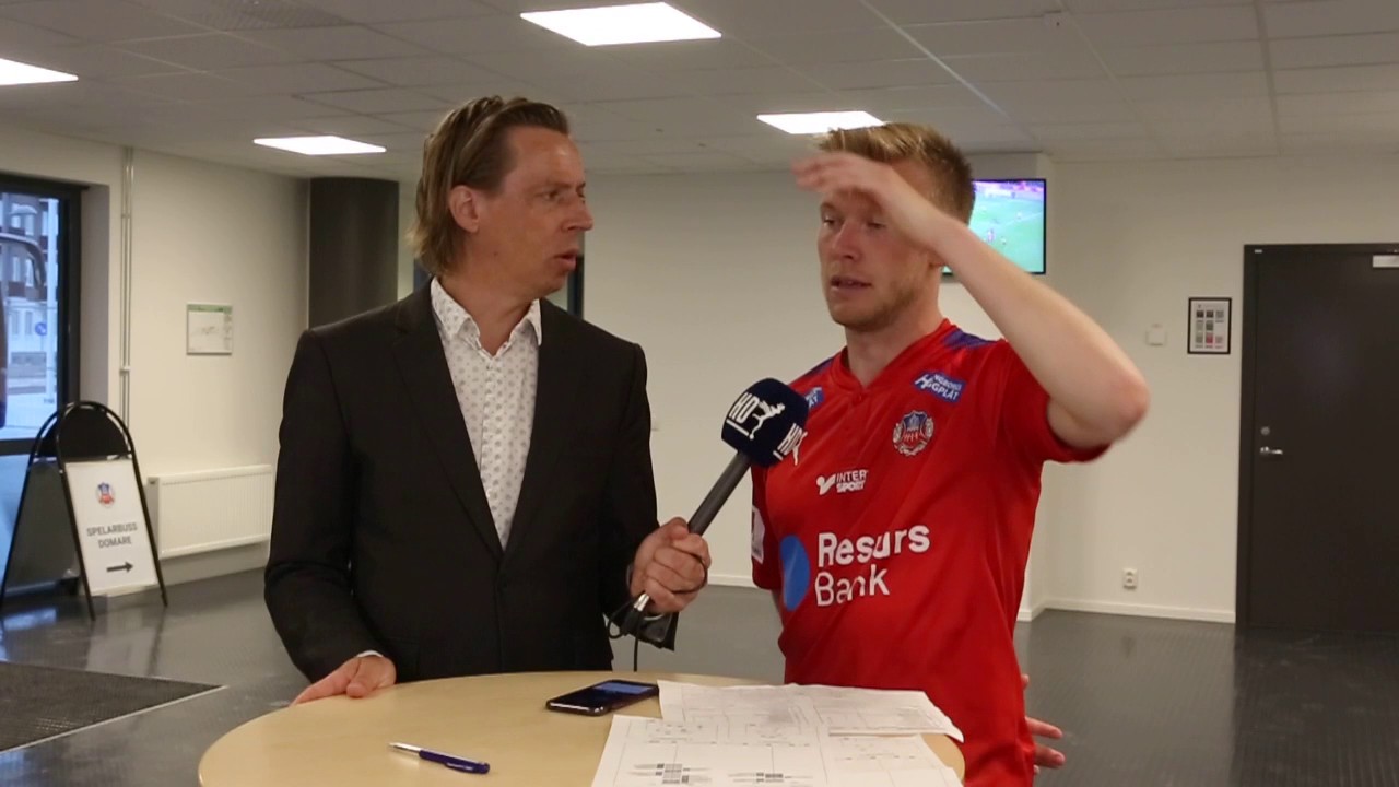 Intervju med Andreas Landgren efter HIF - Brommapojkarna - YouTube