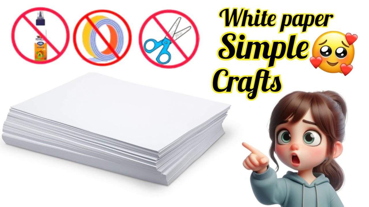 beautiful white paper craft / back to schoolcrafts easy crafts / paper ...