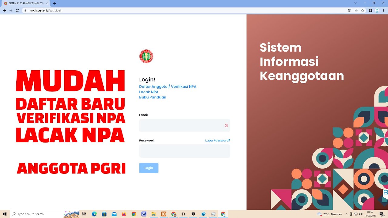 Begini Caranya - Register Anggota Baru PGRI, Verifikasi Nomor Pokok ...