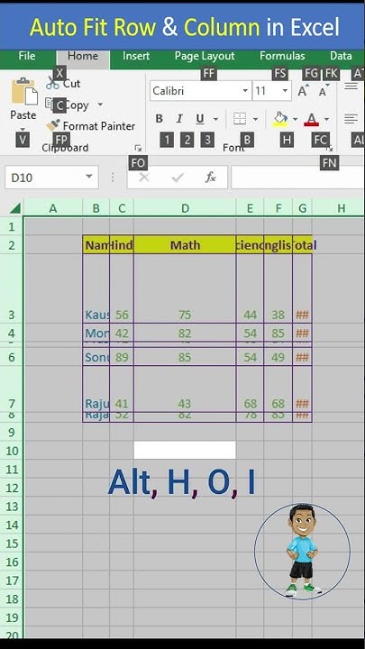 AutoFit Row & Column Shortcut Key in Excel #excel #exceltips #exceltutorial #msexcel # ...