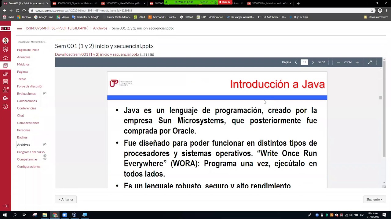 UTP Algoritmos y Estructura de Datos S1 - YouTube