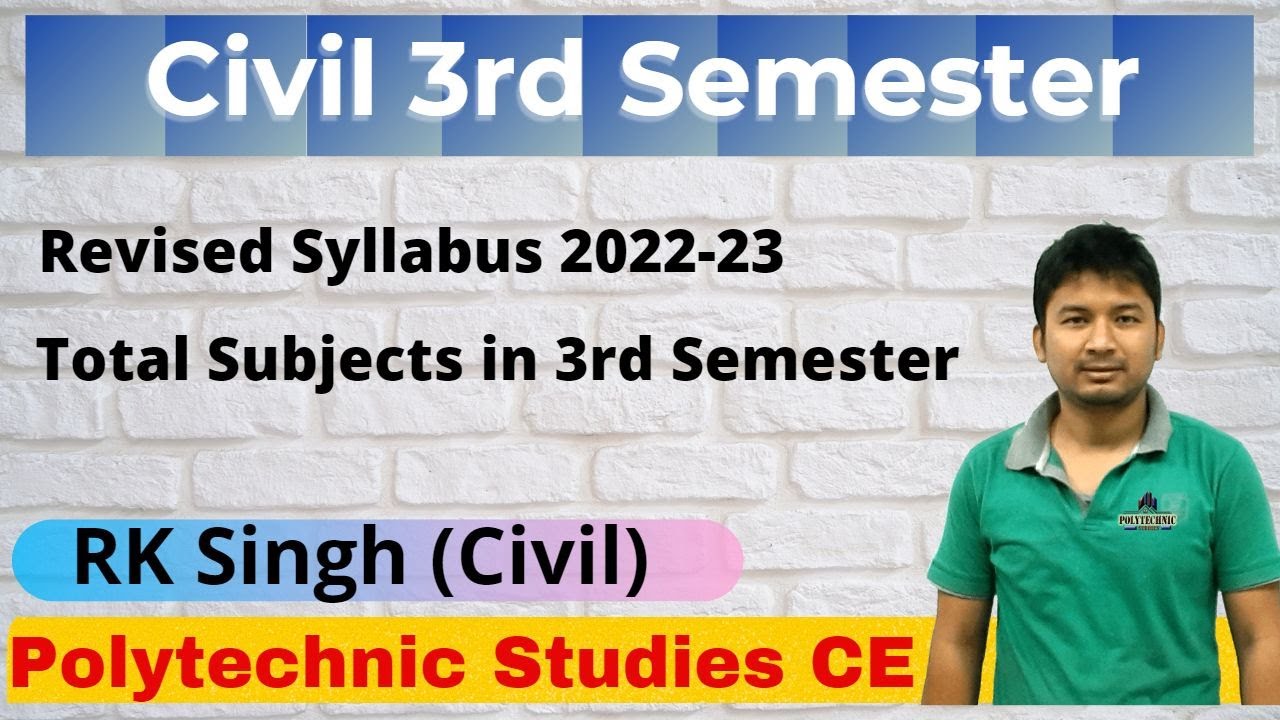 Civil 3rd Semester Revised Syllabus | WBSCTVESD | Polytechnic Studies | RK Sir - YouTube
