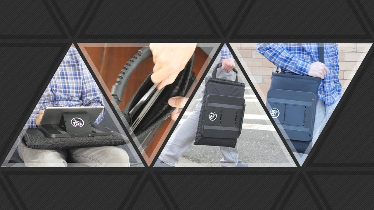Prop ’n Go Tote // XL Multi-Angle Lap Desk + Messenger Bag // For iPad ...