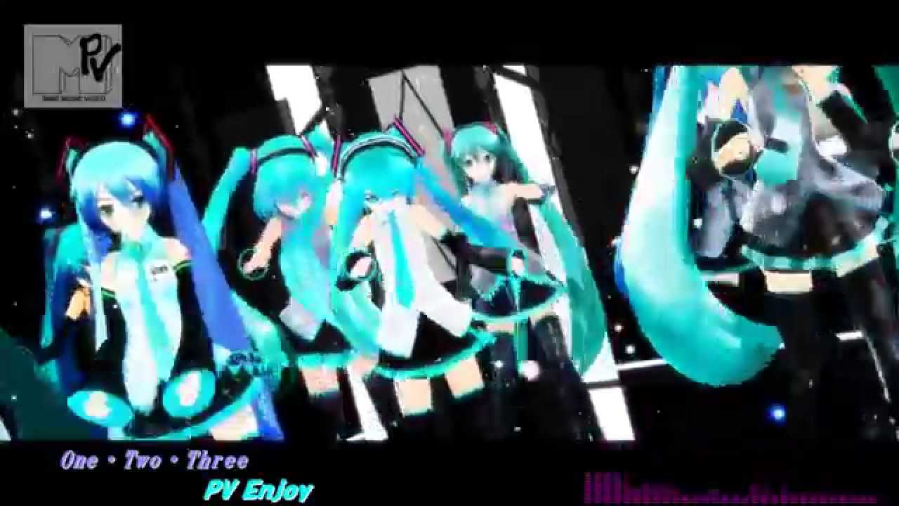 【MMD】ミクちゃん10人で One・Two・Three - YouTube