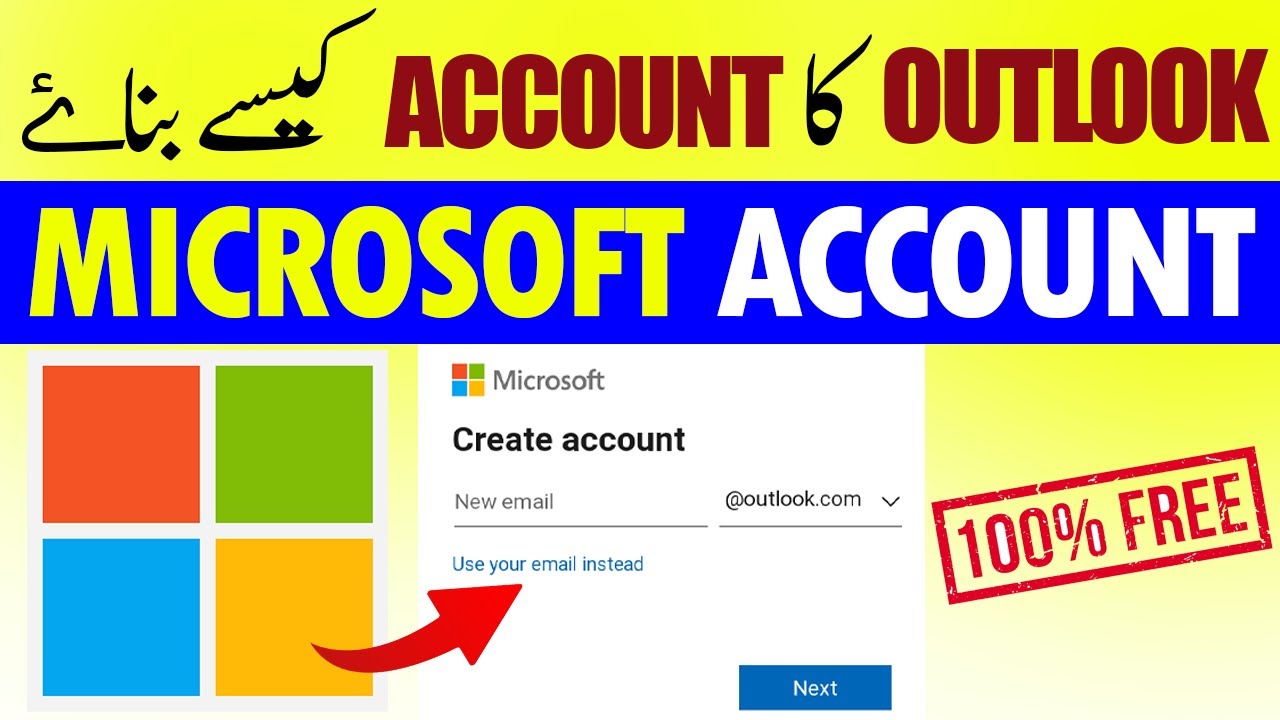 How to create Microsoft account in mobile phone | Create outlook ...