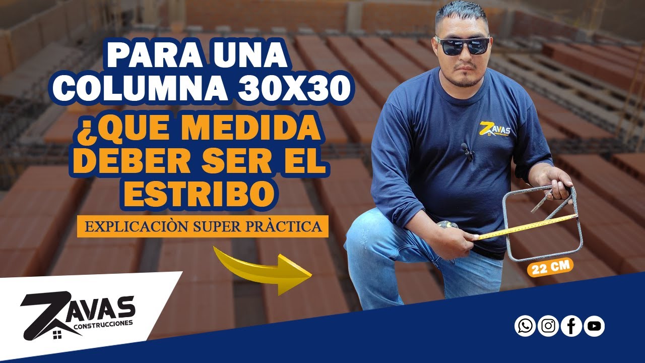 Para Una Columna 30 x 30 ¿Que Medida Debe Ser el Estribo? - YouTube
