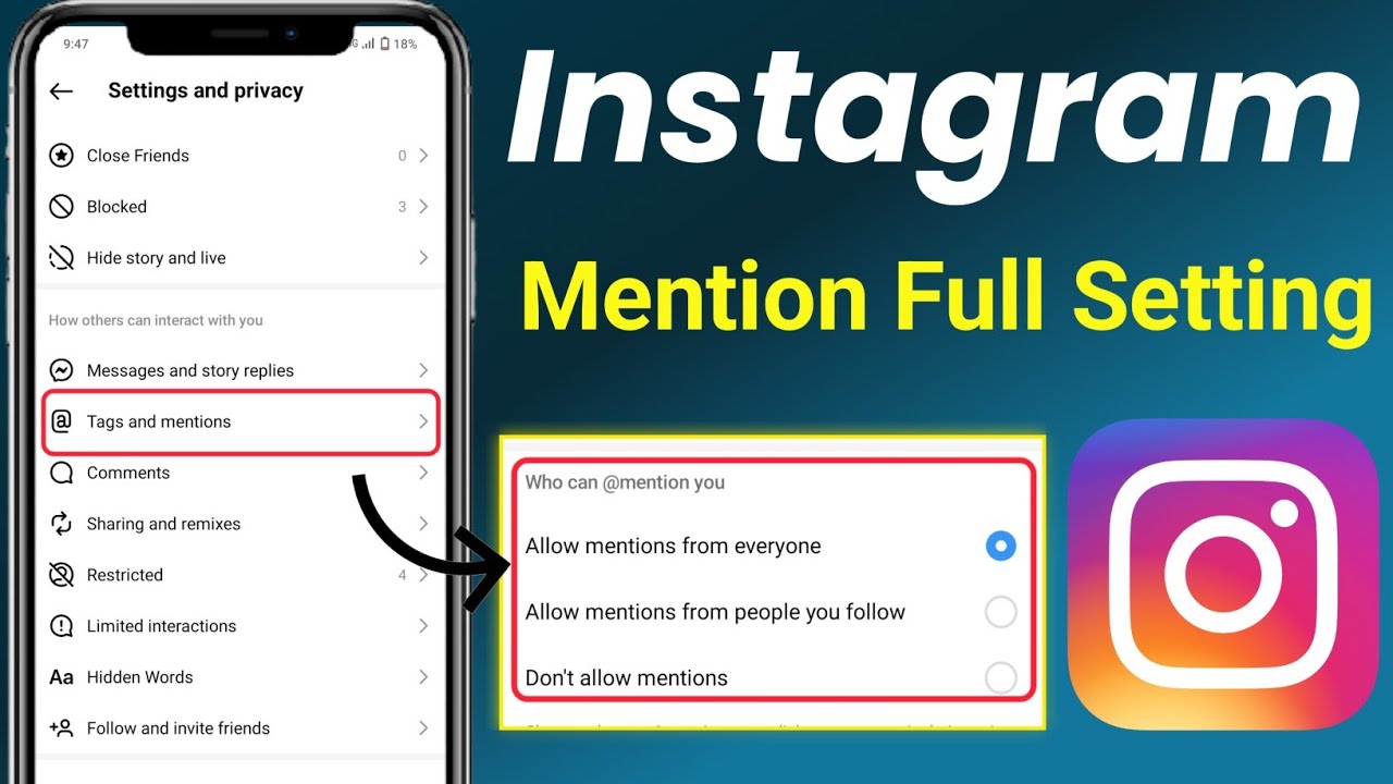 Instagram Mention Setting Explain | Instagram Mention Settings ...