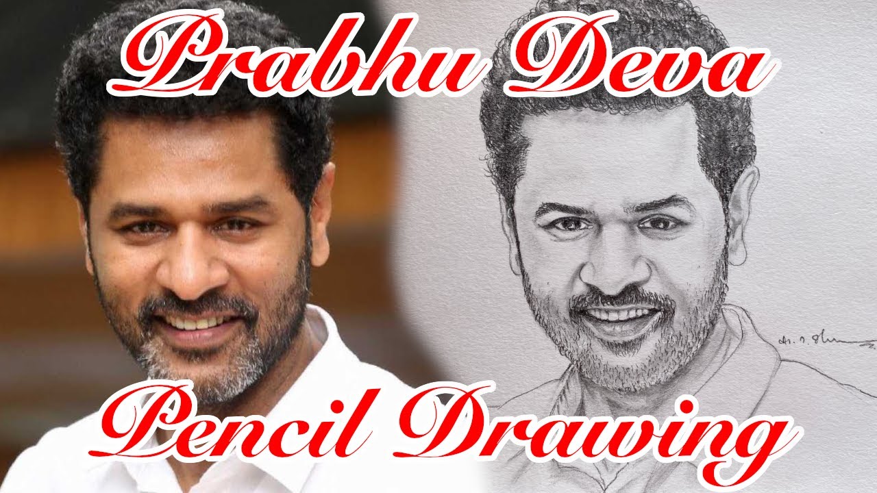 Prabhu Deva Birthday Special Realistic Pencil Drawing Indian michael ...