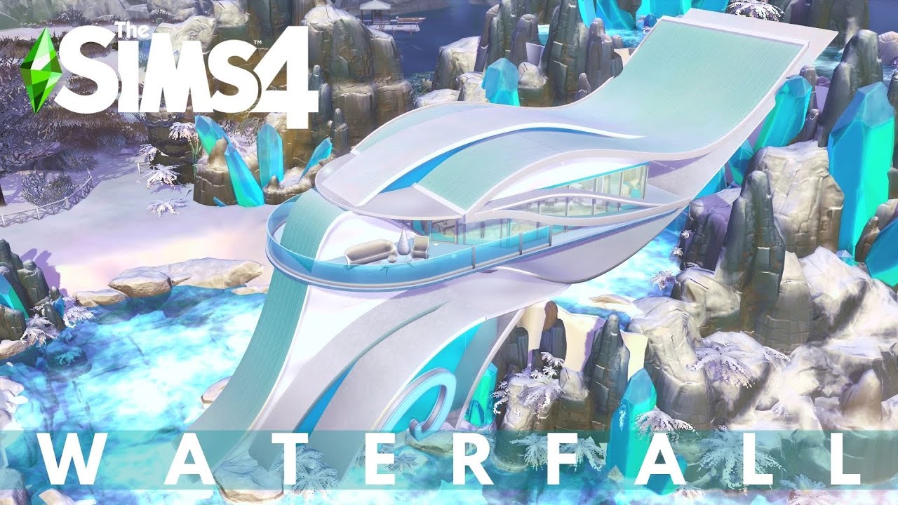 FROZEN WATERFALL HOUSE | The Sims 4 Speed Build | NOCC - YouTube