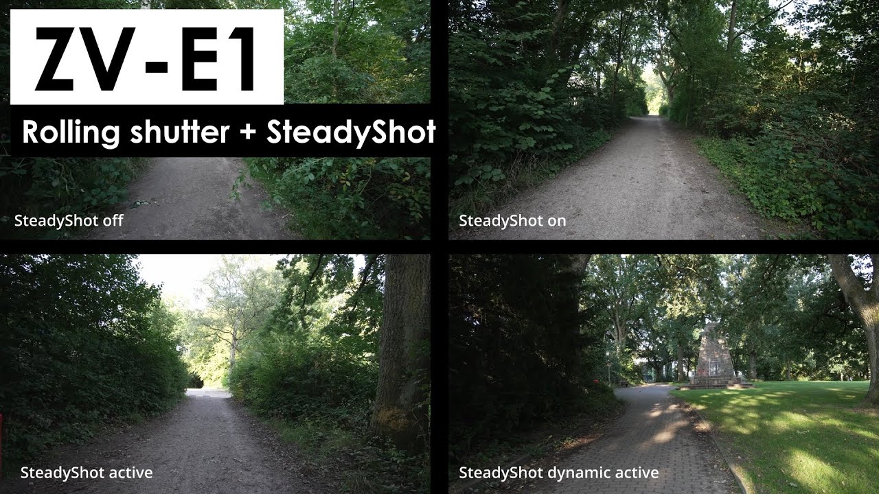 SONY ZV-E1 | Rolling shutter + SteadyShot comparison | #nogimbal - YouTube