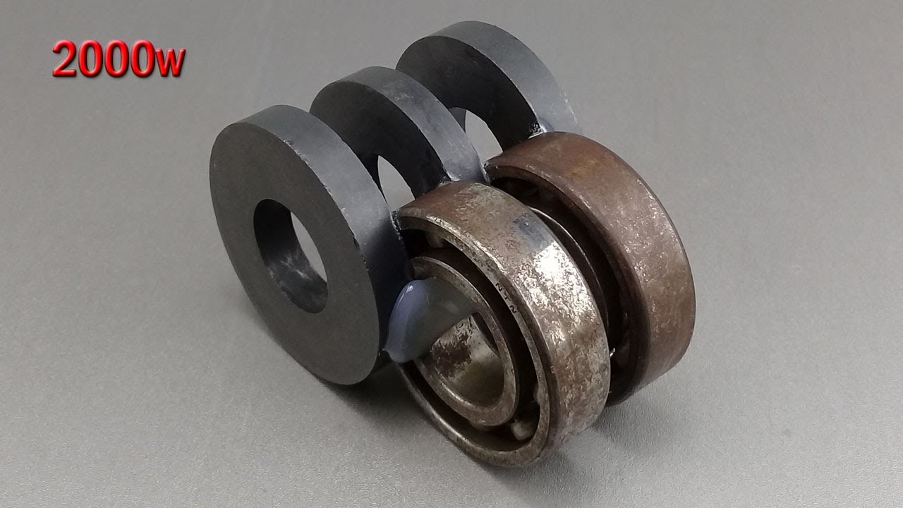 How to generate homemade infinite energy with magnetic gear use 220V ...