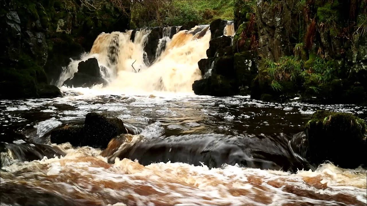 Linn Jaw Waterfall, Linhouse Water, West Lothian 23 January 2016 - YouTube