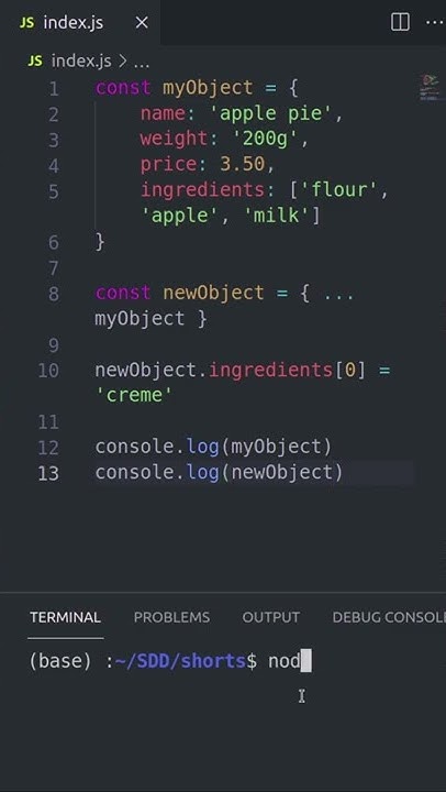 Deep-copying in JavaScript using structuredClone() #Shorts - YouTube