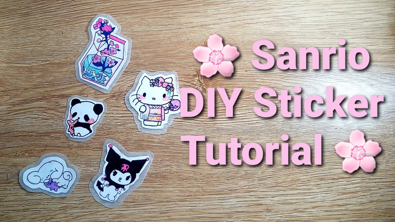 🌸🍡 Sanrio diy sticker under 3 minutes 🦋🍥 #shorts #sanrio #diycraft # ...