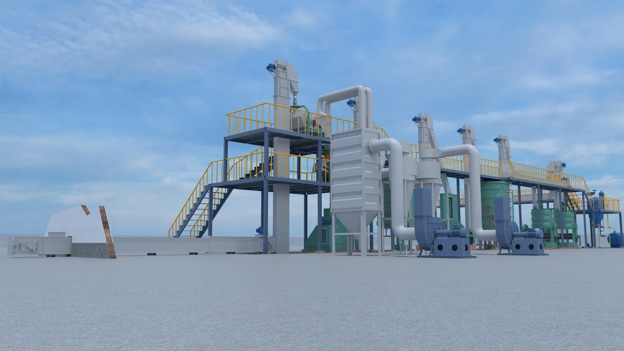 palm oil pressing line - YouTube