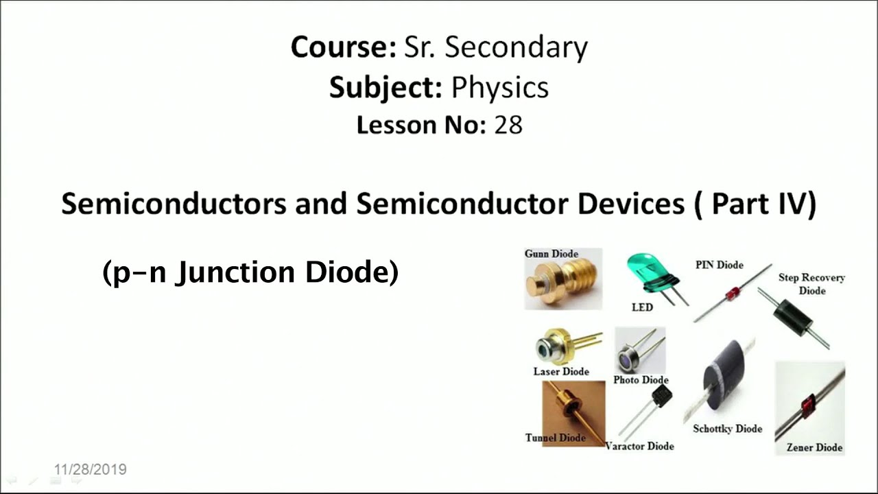 28 p-n Junction Diode - Semiconductors and Semiconducting Devices 312 ...