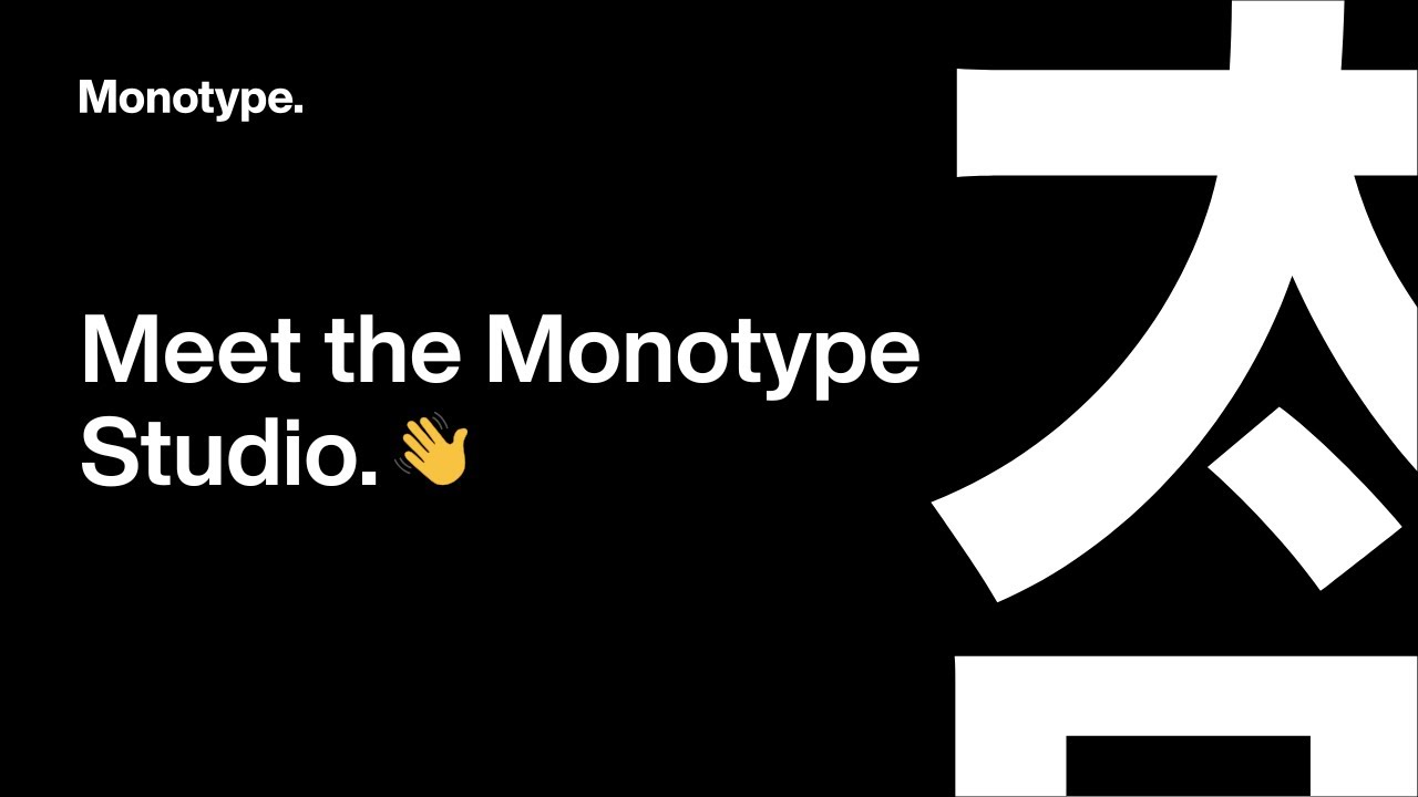 Meet the Monotype Studio. - YouTube