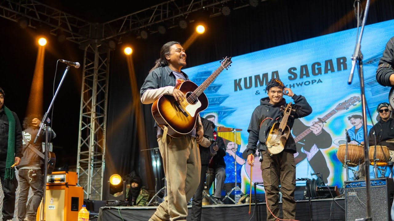 Kuma Sagar and the khwopa at Thecho Concert - YouTube