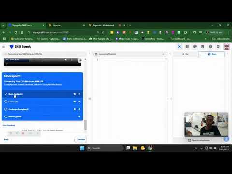 skill struck connecting your css file to an html file - YouTube