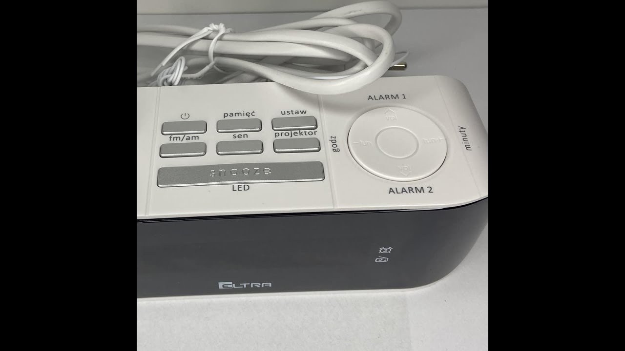 UNBOXING: ELTRA KASIA 203 - biały radiobudzik z projektorem i polskim ...