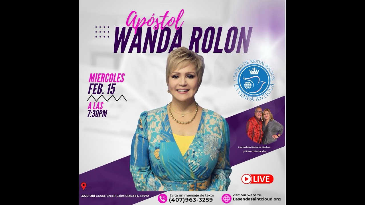 En Vivo CRSA - Profeta Marisol Reyes Rolón - La Senda Antigua de St ...