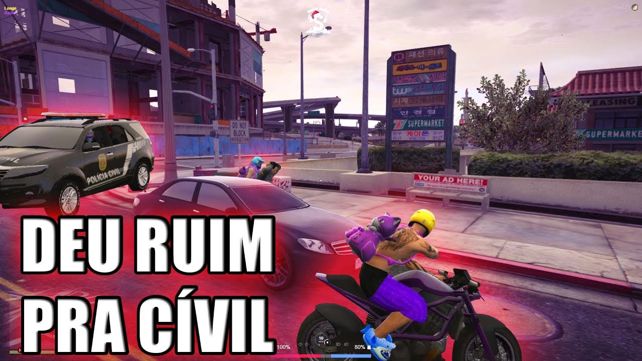 FUI ASSALTAR E A CIVIL APARECEU! | CIDADE SANTA | GTA V RP - YouTube