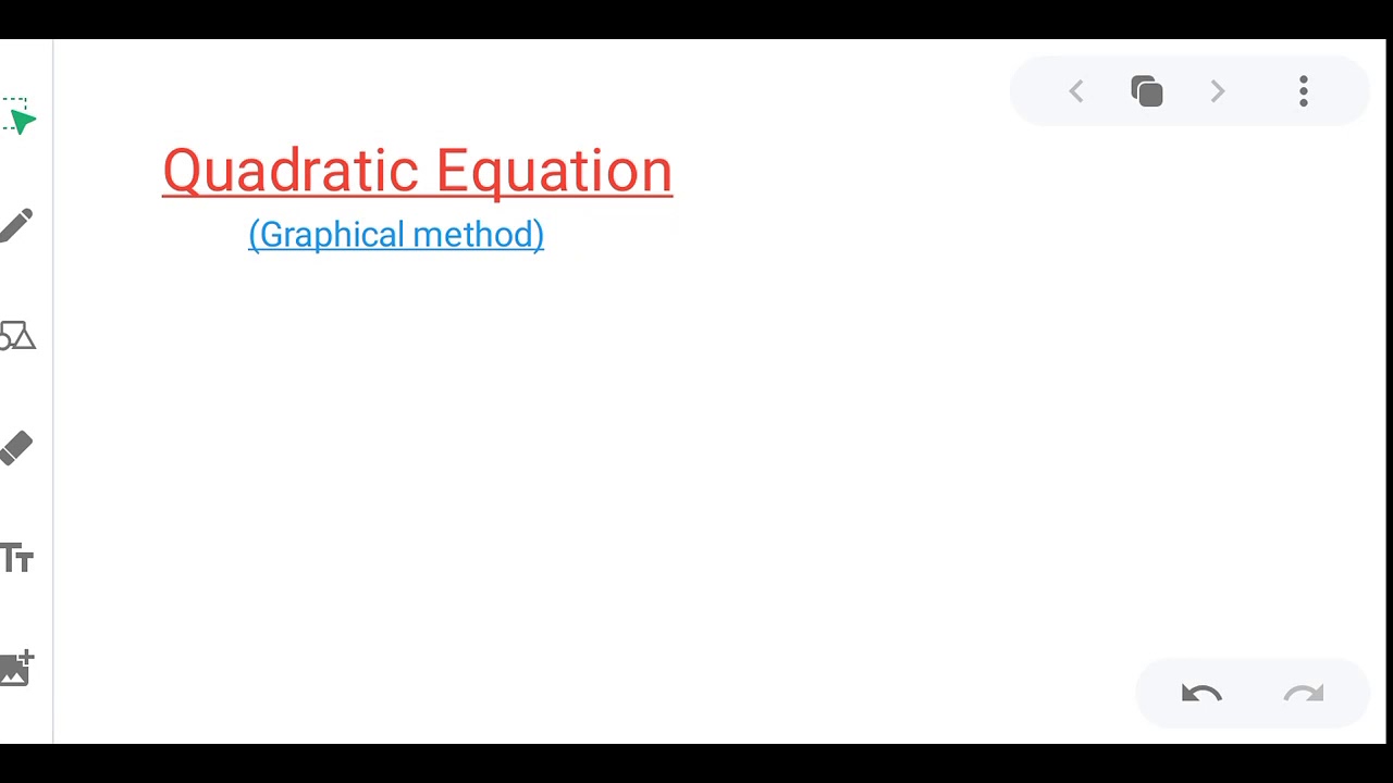 Graphical method to quadratic equations - YouTube