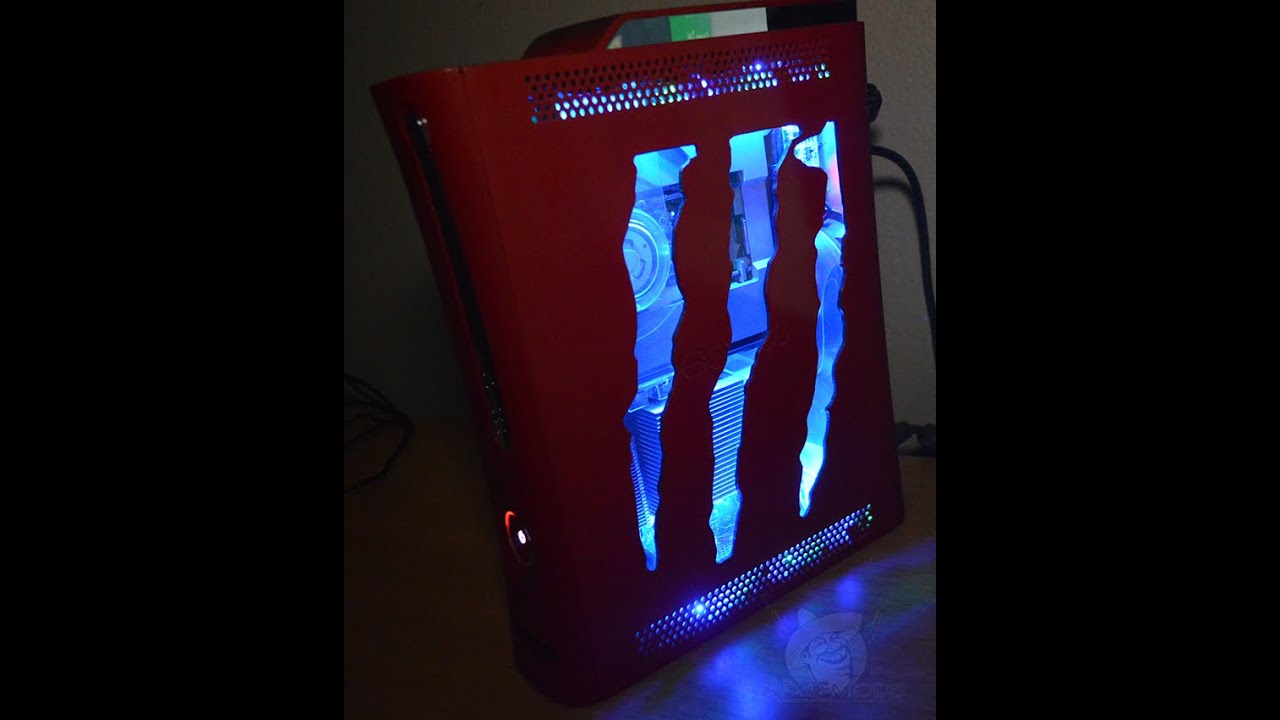 SOLD Custom RGH 1.2 XBOX 360 Monster Music Activated RGB LED 250GB GTA ...