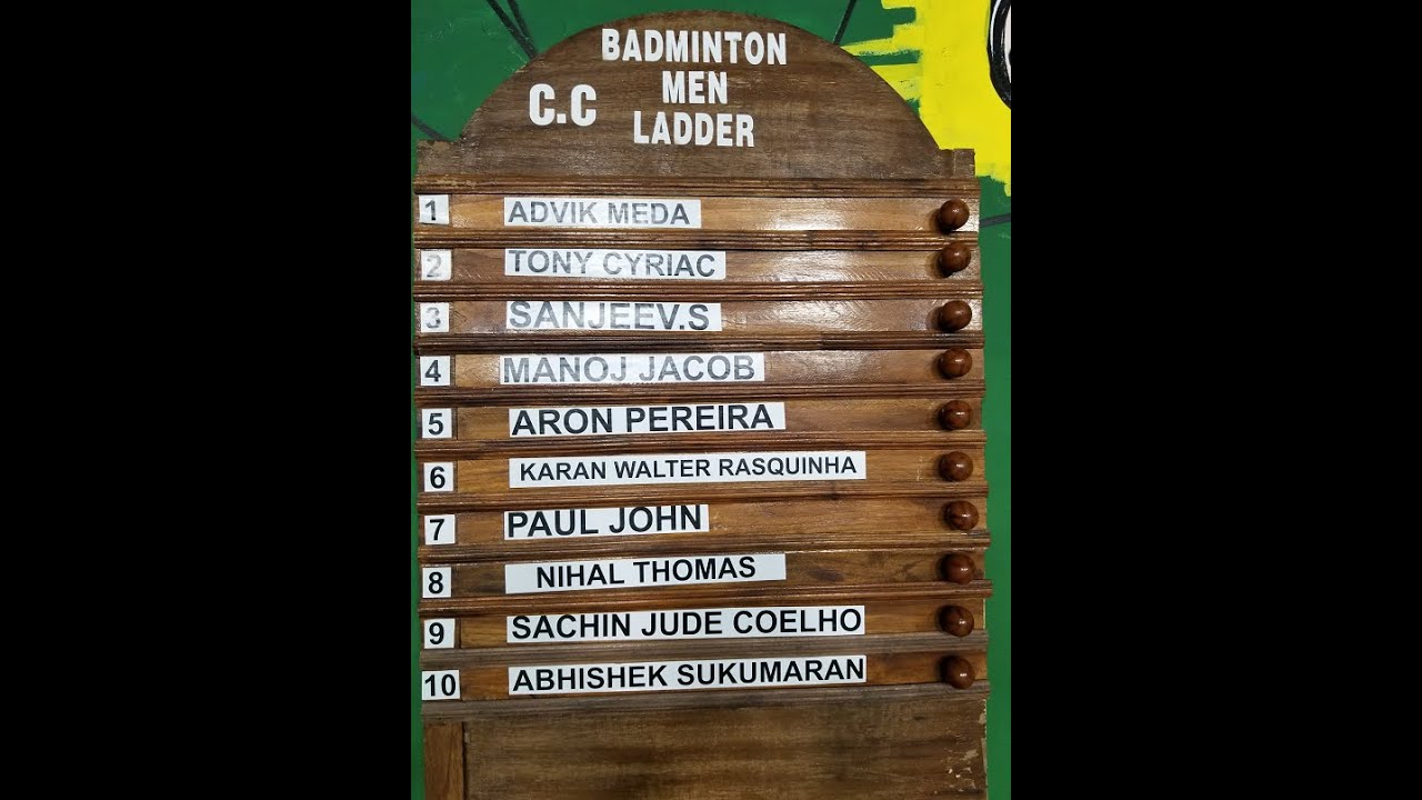 Abhishek Vs Sameer ,Catholic Club Men's Single's Badminton Ladder ...