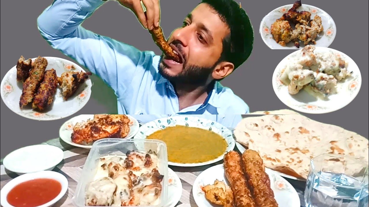 Eating Lahore famous Heera charga house food | Cheese Tikka | Malai ...