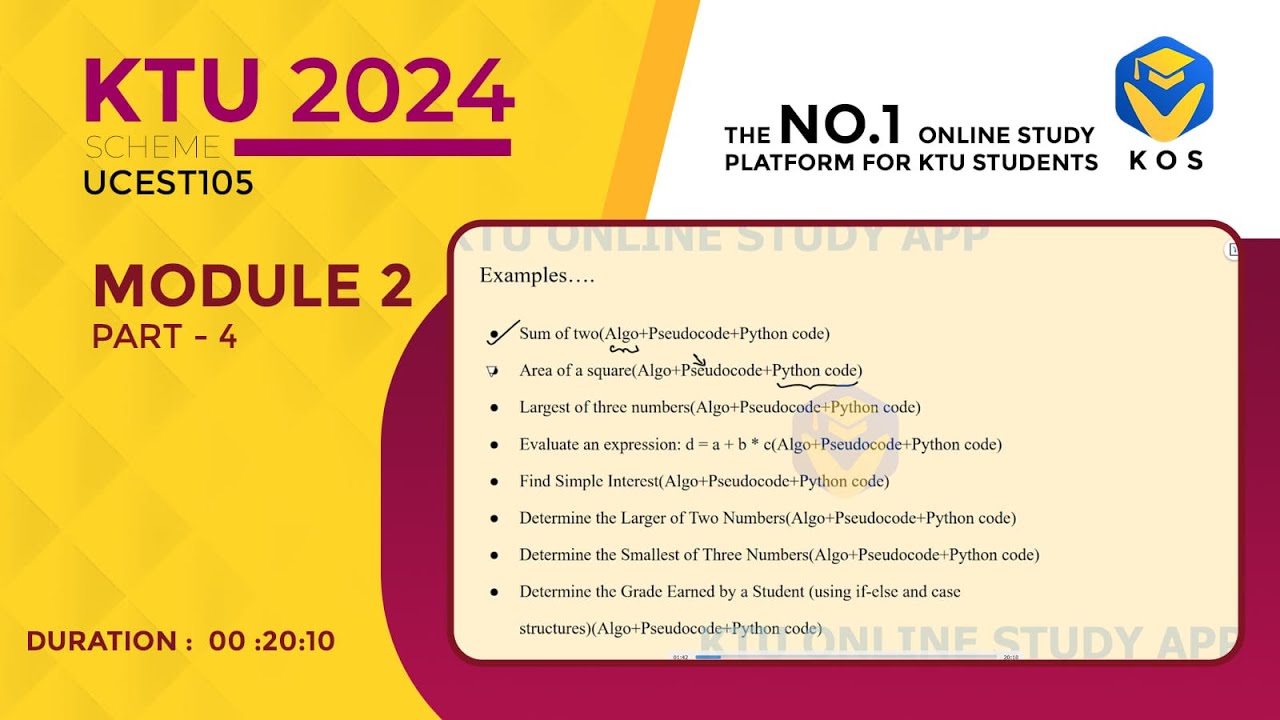 Algorithmic Thinking With Python Module 2 Part 4 Btech Ktu 2024