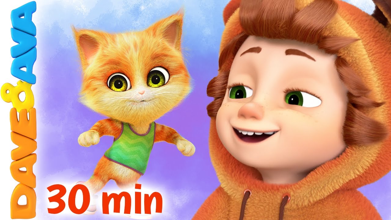 😉 Three Little Kittens and More Nursery Rhymes | Baby Songs | Dave and ...