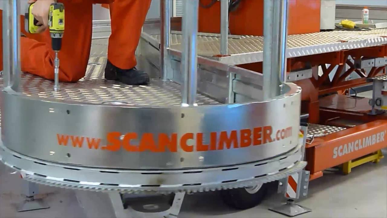 Any shape - any height: Snake platform system for use on Scanclimber mast climbing work ...