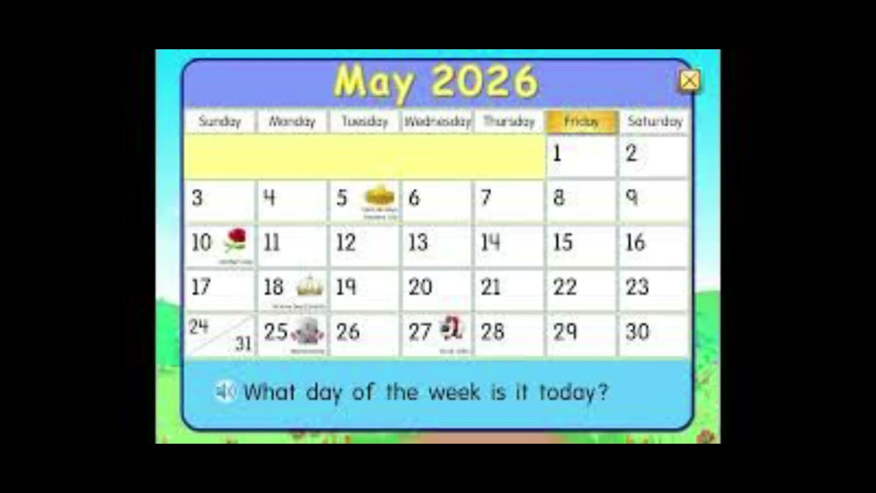 Starfall calendar May 2026 - YouTube