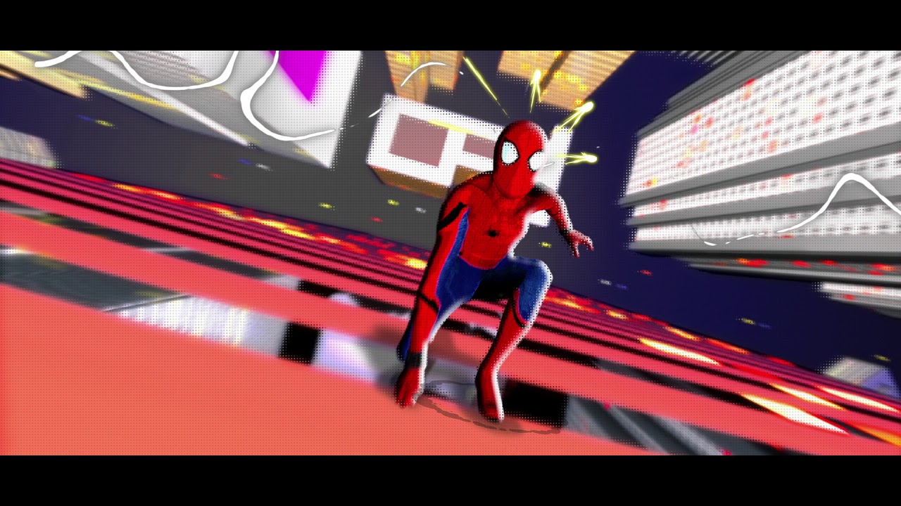 Spider verse style test animation - YouTube