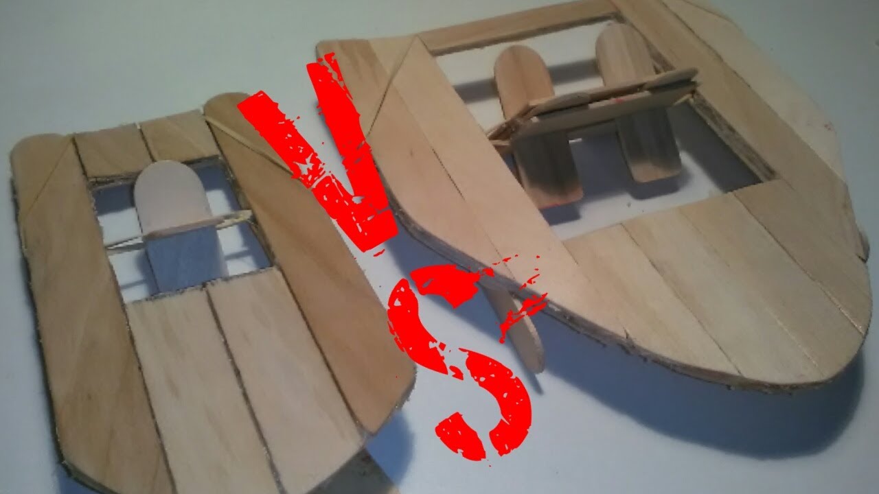 HOW TO MAKE AN ELASTIC BAND PADDLE BOAT ...Single Paddle Boat VS Double ...