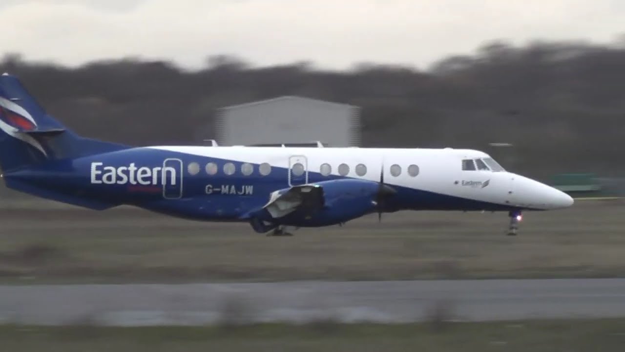 DONCASTER AIRPORT (UK) Easten Airways Jetstream 41, Learjet 45 & Cessna ...