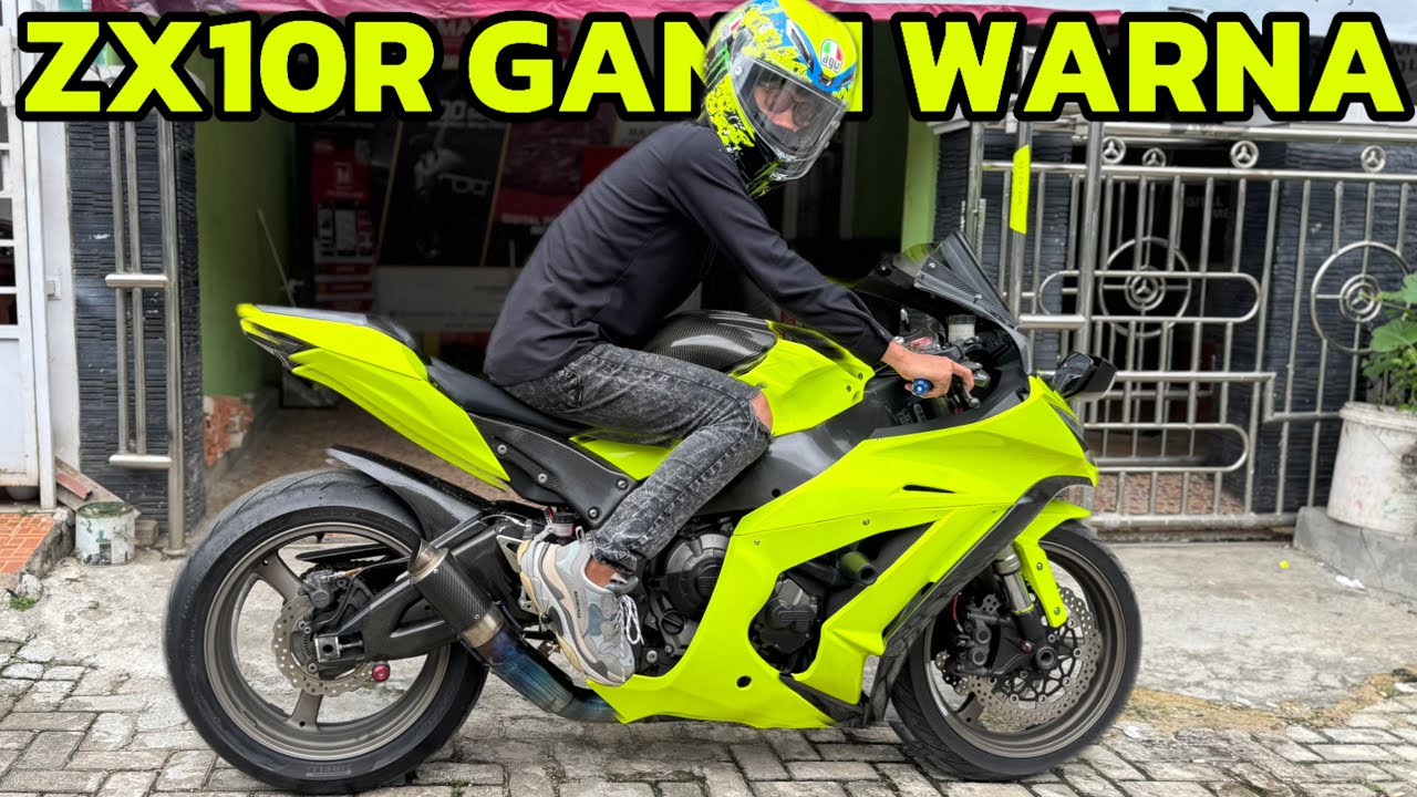 BRO OMEN GANTI WARNA ZX10R PAKAI MAXDECAL - YouTube