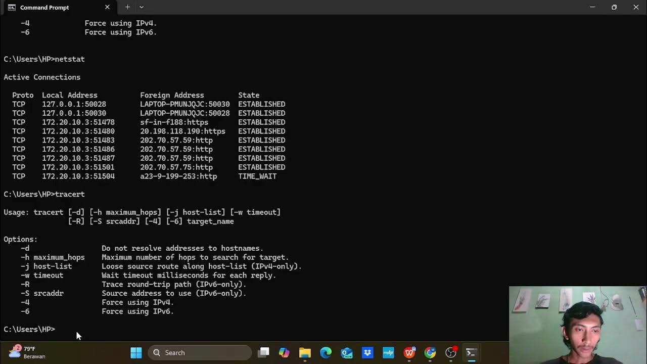 Implementasi Perintah TCP/IP dalam Command Prompt_Tugas 3 - YouTube